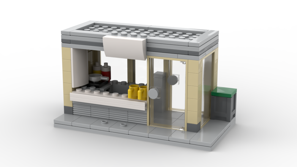 LEGO MOC Burger Kiosk by Feel The Bricks | Rebrickable - Build with LEGO