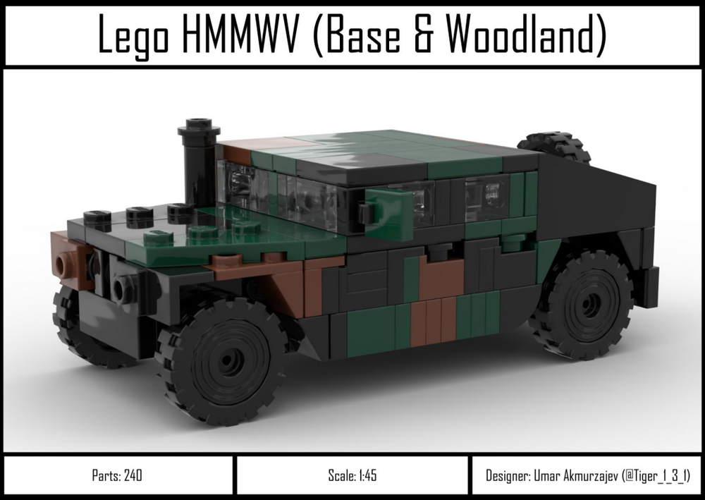 LEGO MOC Lego HMMWV Base & Woodland (1:45 scale) by Tiger_1_3_1 ...