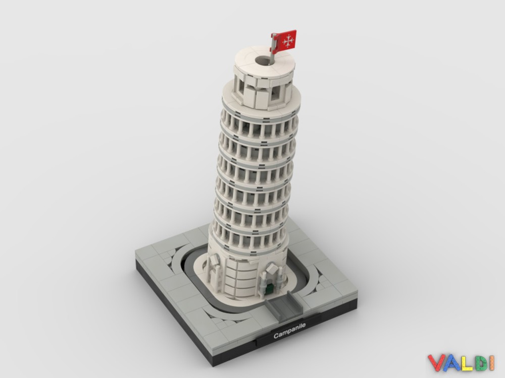 Lego Moc Leaning Tower Of Pisa By Lonewolf76 Rebrickable Build With