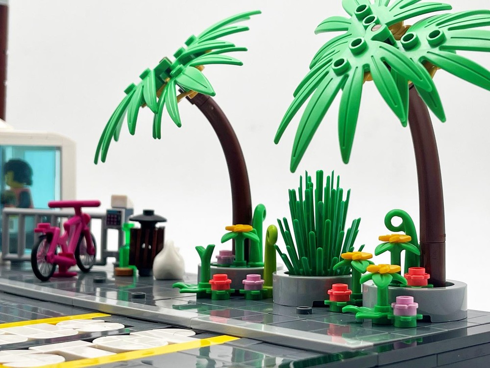 Lego Moc Bus Stop Diorama By Ibrickeditup Rebrickable Build With Lego