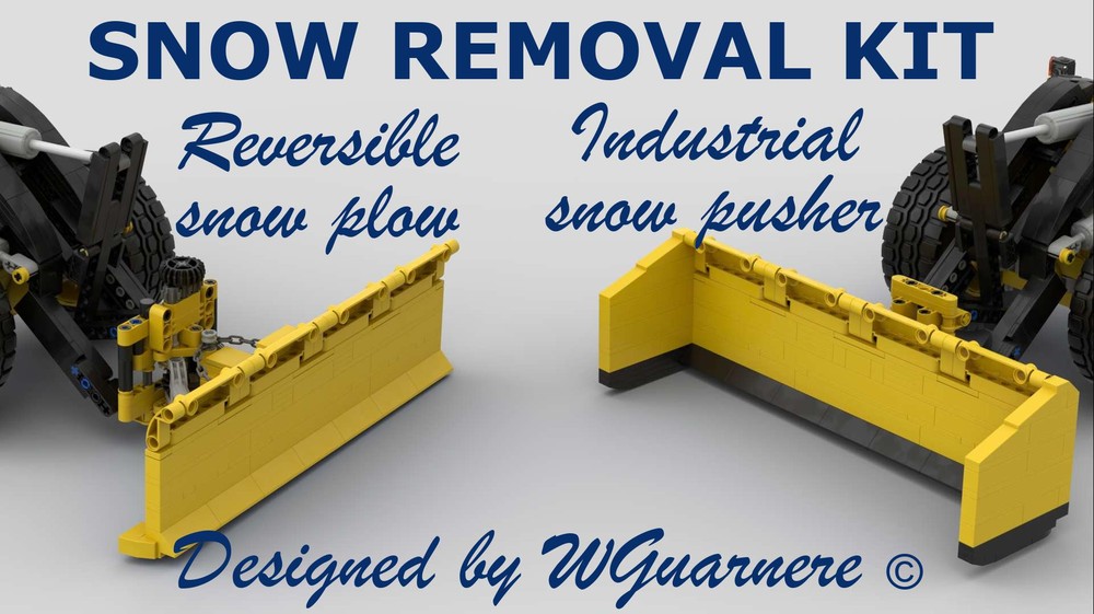 LEGO MOC Reversible Snowplow and Snowpusher for Wheels loader by ...