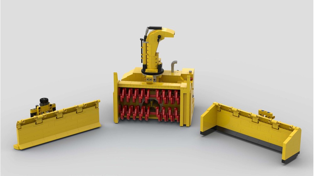 Lego Moc Reversible Snowplow And Snowpusher For Wheels Loader By