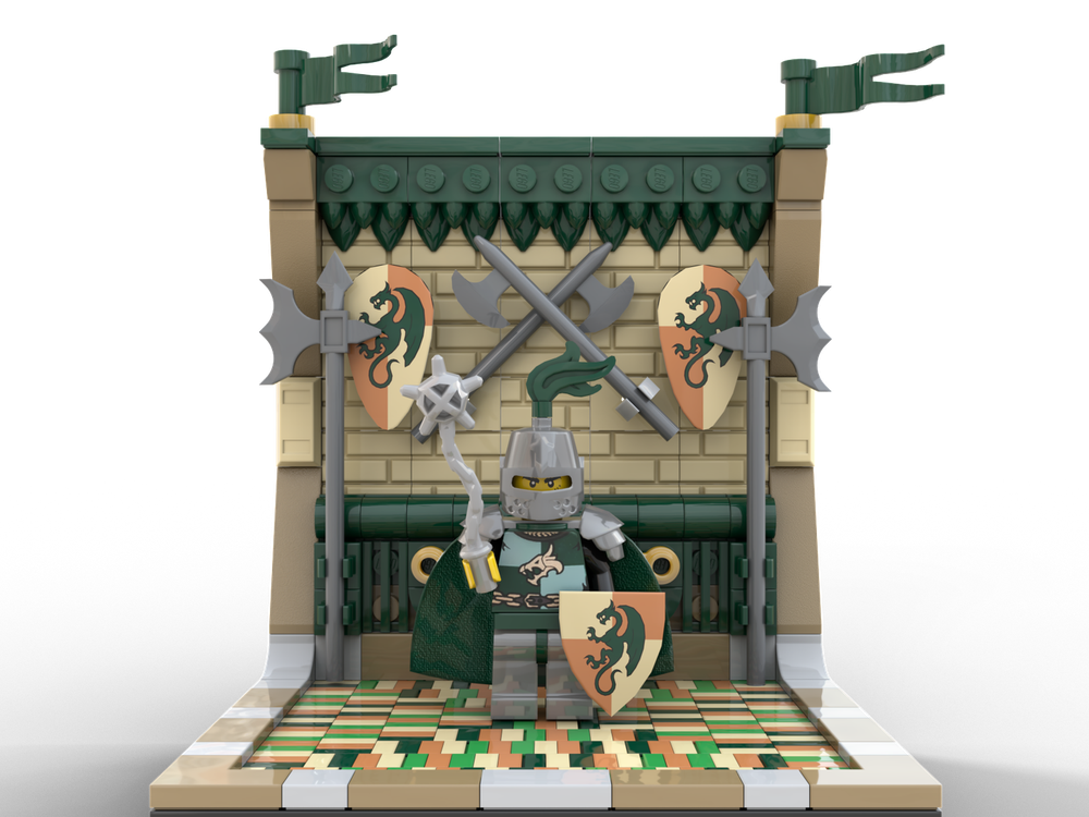 LEGO MOC Green Dragons Knights Display (Kingdoms) with tile floor by ...