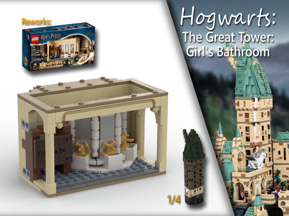 LEGO MOC-155535 HP Modular - Girl's Bathroom Rework - Great Tower 1/4 ...
