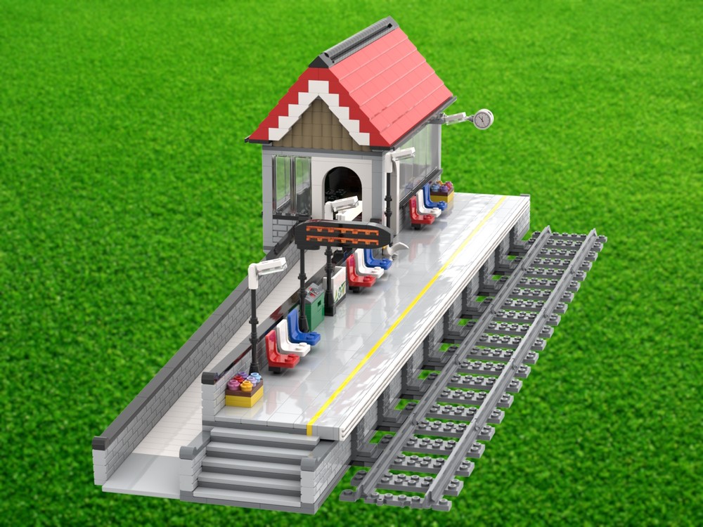 LEGO MOC Platform with Waiting Room and Access Ramp by Stormy ...