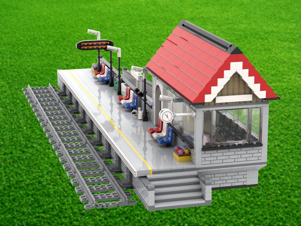 Lego Moc Platform With Waiting Room And Access Ramp By Stormy