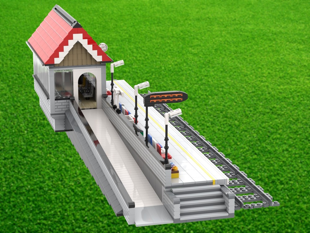 Lego Moc Platform With Waiting Room And Access Ramp By Stormy
