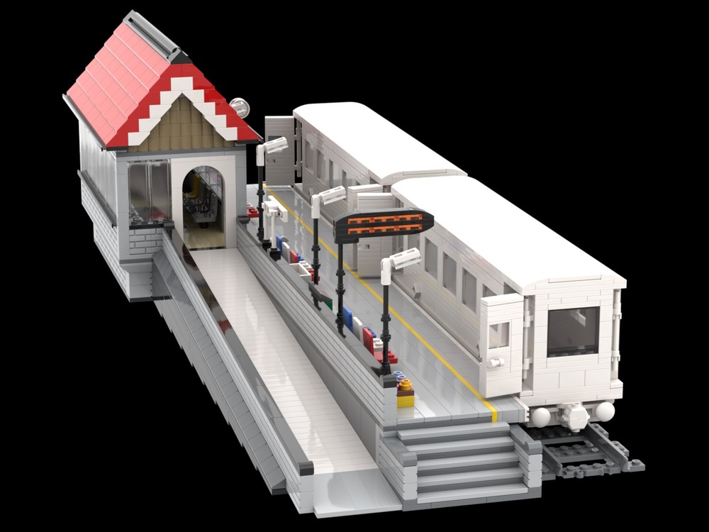 Lego Moc Platform With Waiting Room And Access Ramp By Stormy
