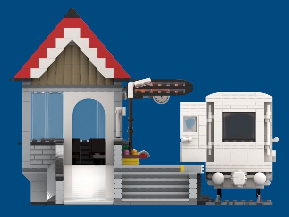 Lego Moc Platform With Waiting Room And Access Ramp By Stormy
