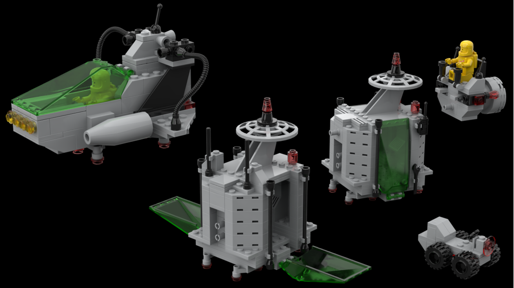 Lego Moc Classic Space Reimagined Sonar Transmitting Cruiser 6783 By