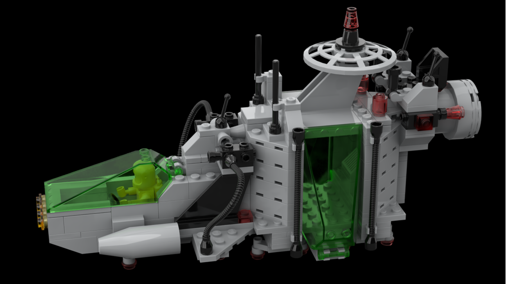Lego Moc Classic Space Reimagined Sonar Transmitting Cruiser 6783 By