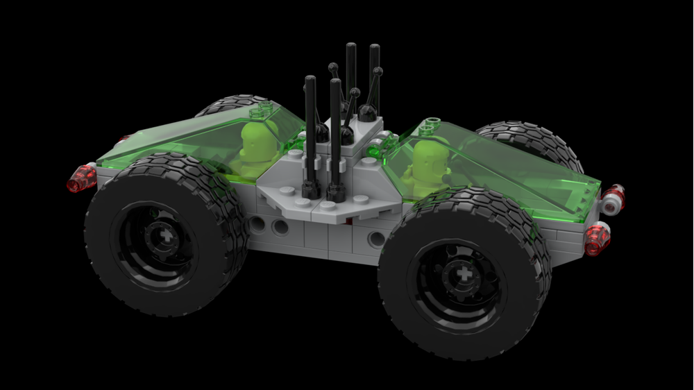 Lego Moc Classic Space Reimagined Solar Power Transporter 6952 By
