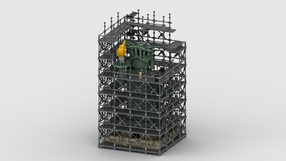 LEGO MOC Statue of Liberty Construction Site - Up-Scaled Buildable ...