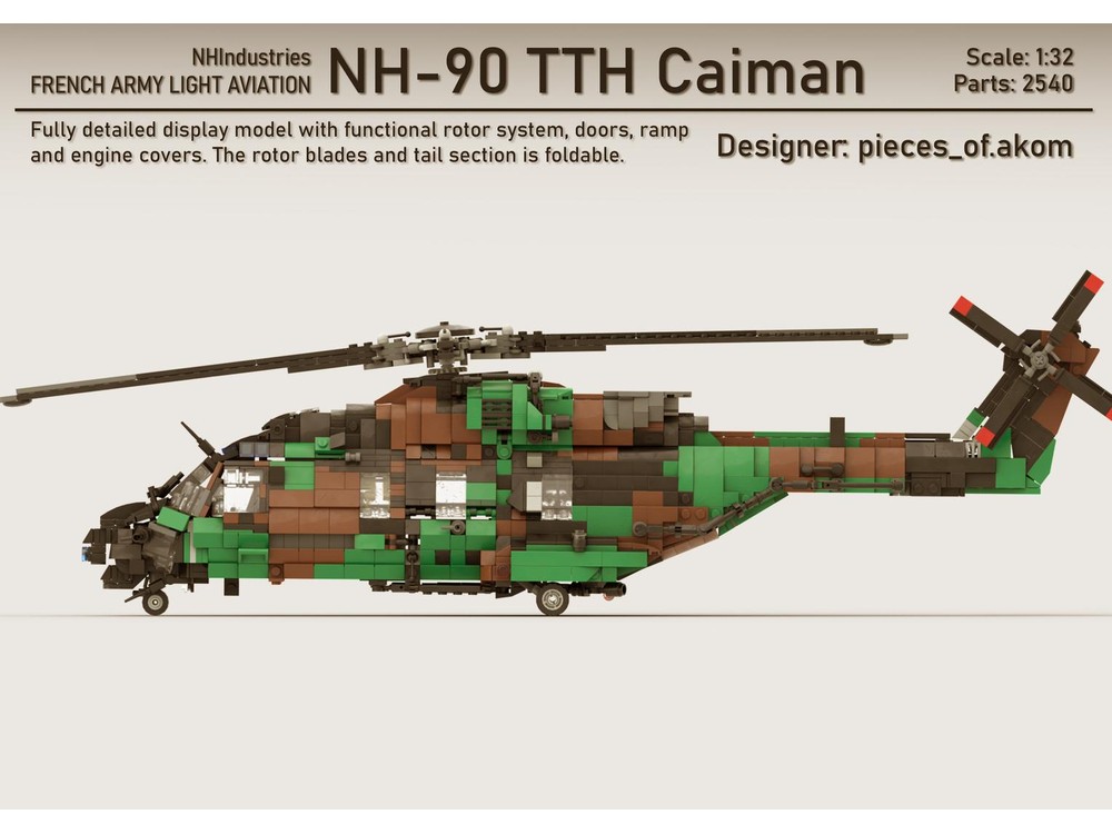 LEGO MOC NHIndustries NH-90 Tactical Transport Helicopter (French Army ...