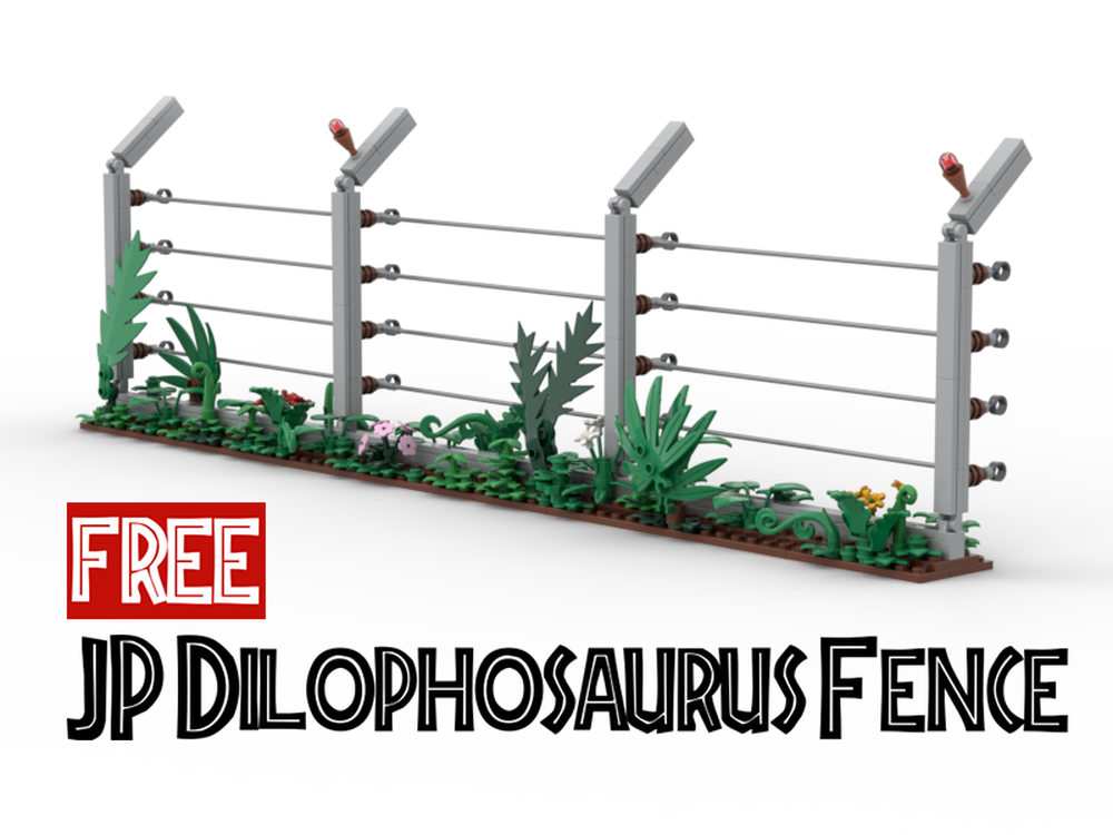 LEGO MOC JP Dilophosaurus Fence by JP_Brick | Rebrickable - Build with LEGO