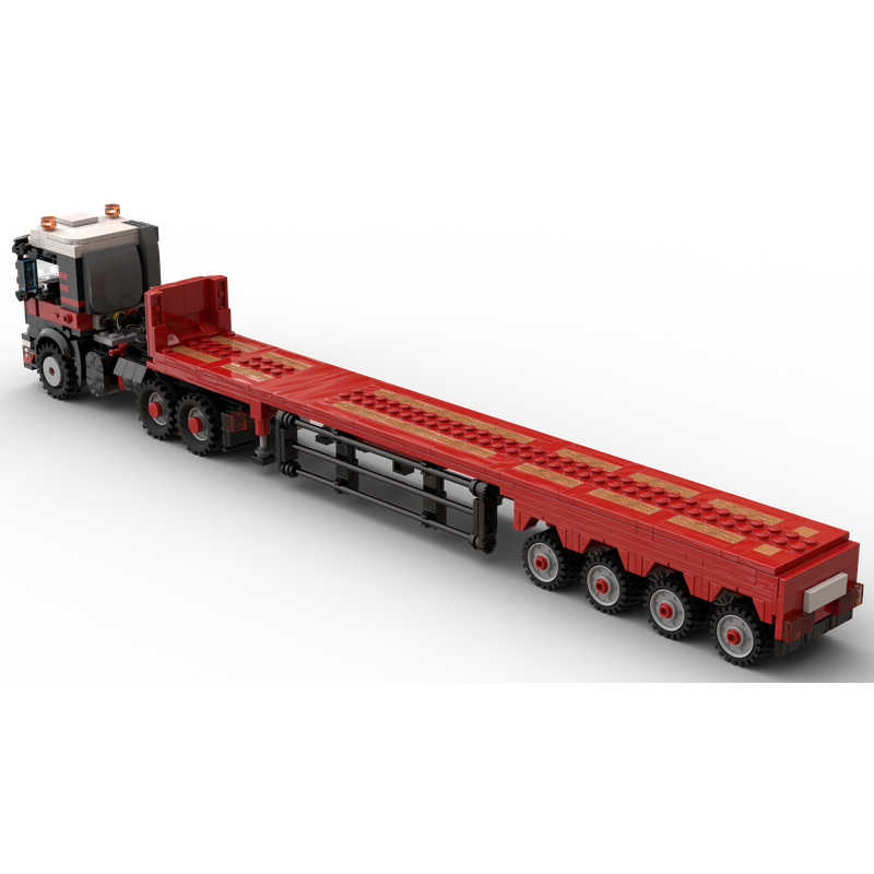 LEGO MOC 6x4 Semi-Tractor with 4-Axle Flatbed Trailer - MST by ...
