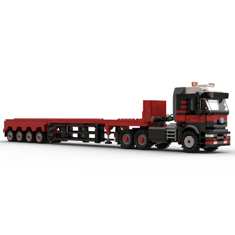 LEGO MOC 6x4 Semi-Tractor with 4-Axle Flatbed Trailer - MST by ...