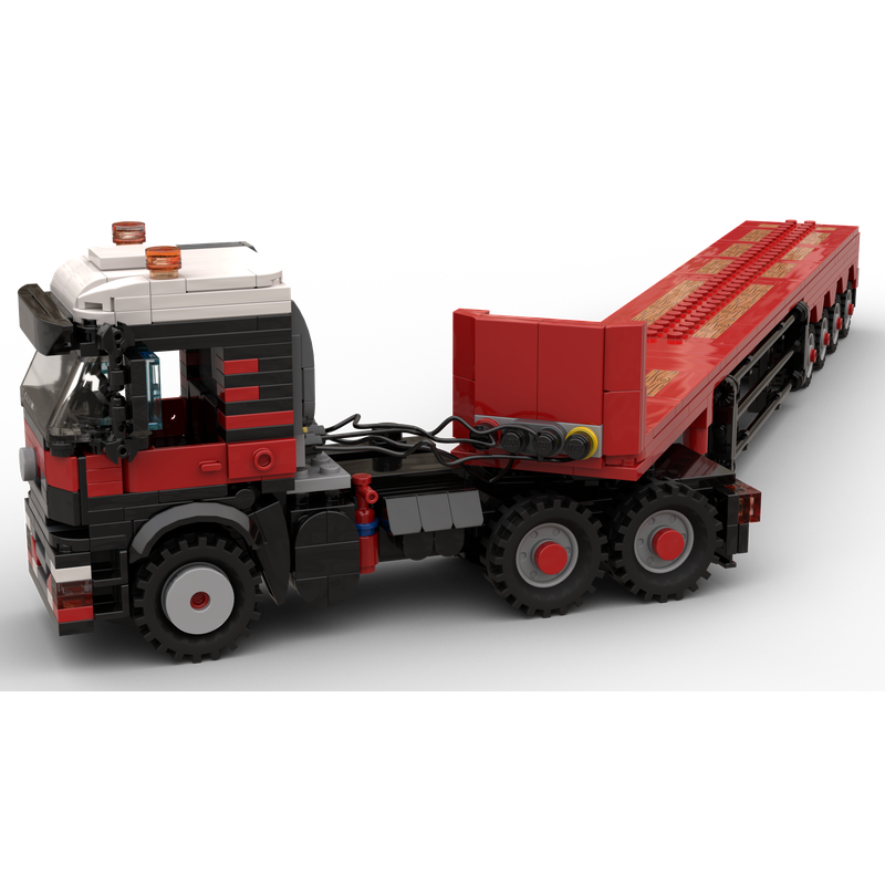 LEGO MOC 6x4 Semi-Tractor with 4-Axle Flatbed Trailer - MST by ...