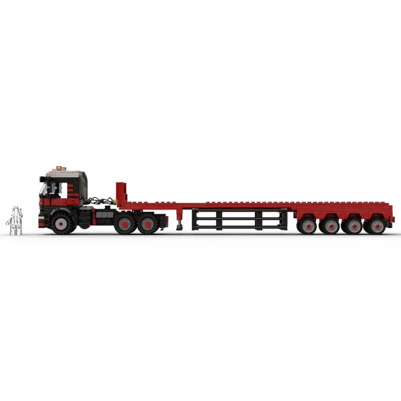 LEGO MOC 6x4 Semi-Tractor with 4-Axle Flatbed Trailer - MST by ...