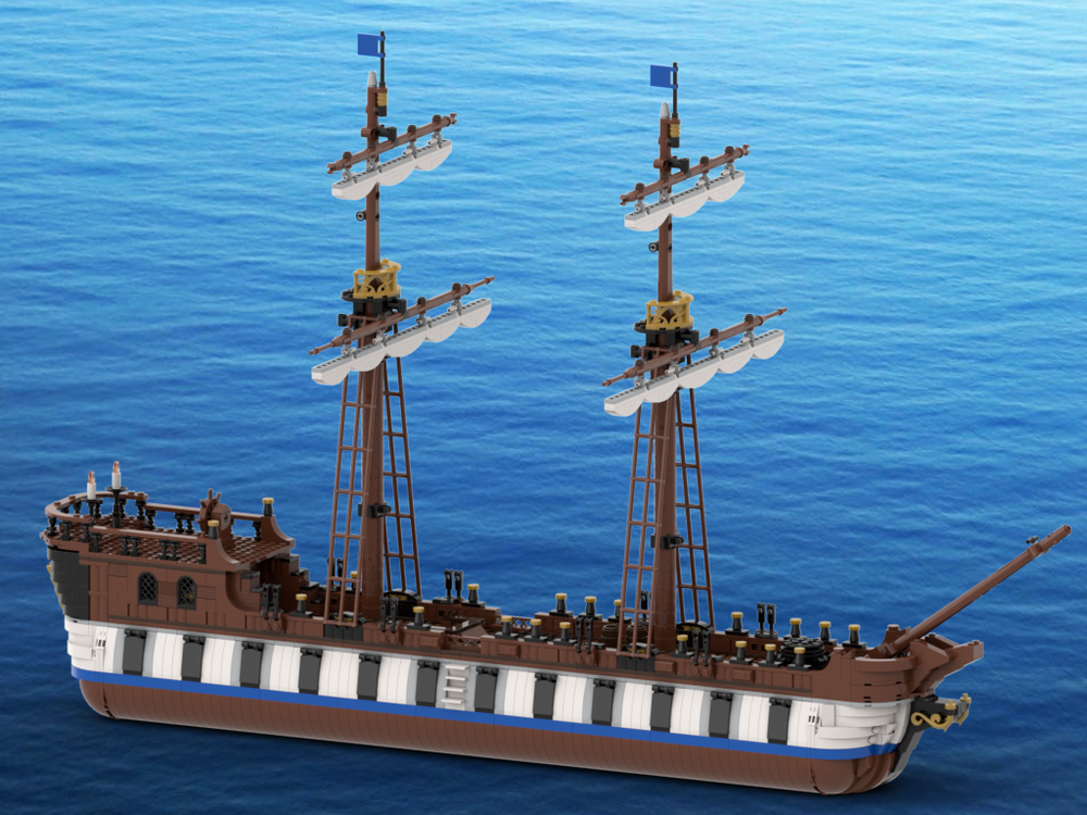 LEGO MOC Merchant Ship by Huebre | Rebrickable - Build with LEGO