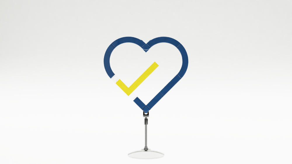 LEGO MOC Heart and check mark logo by Back 2 Brick | Rebrickable ...