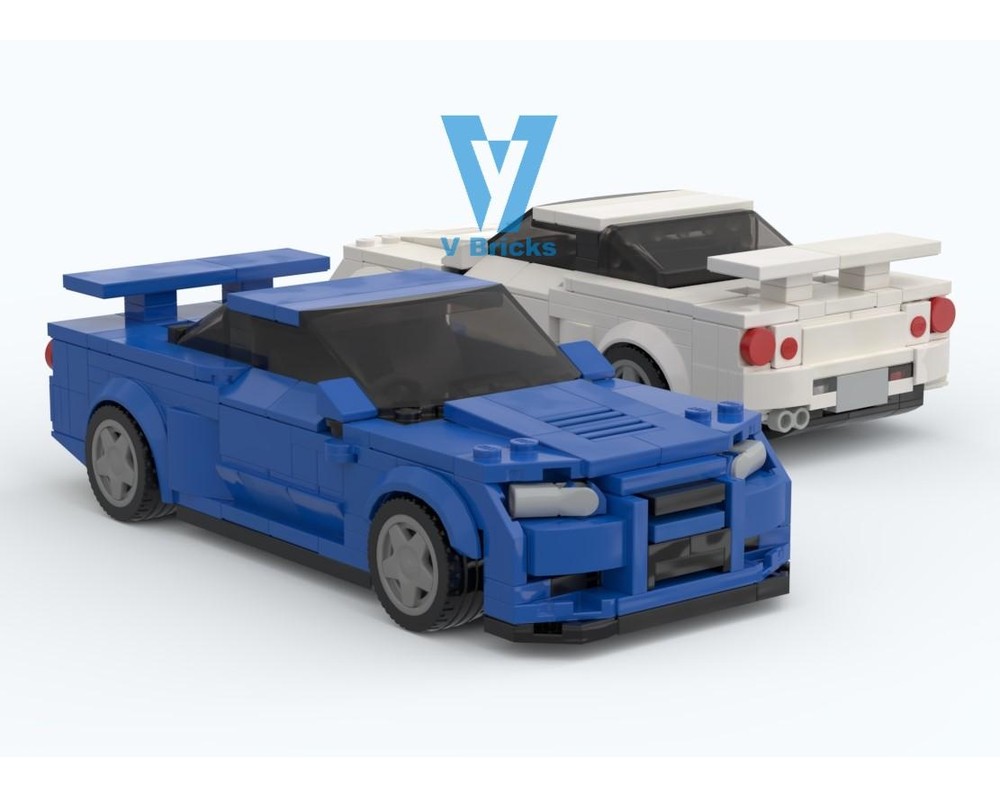 LEGO MOC Nissan skyline GT-R R34 by VBricks | Rebrickable - Build with LEGO