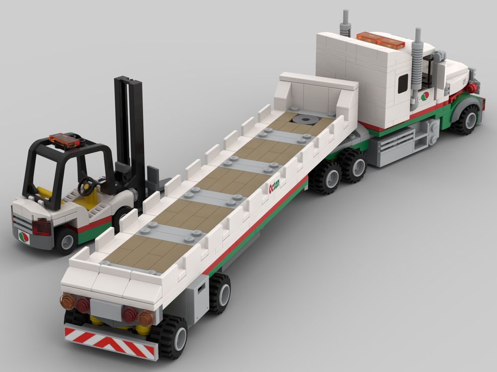 Lego Moc Octan Truck And Flatbed Trailer By Haulingbricks Rebrickable