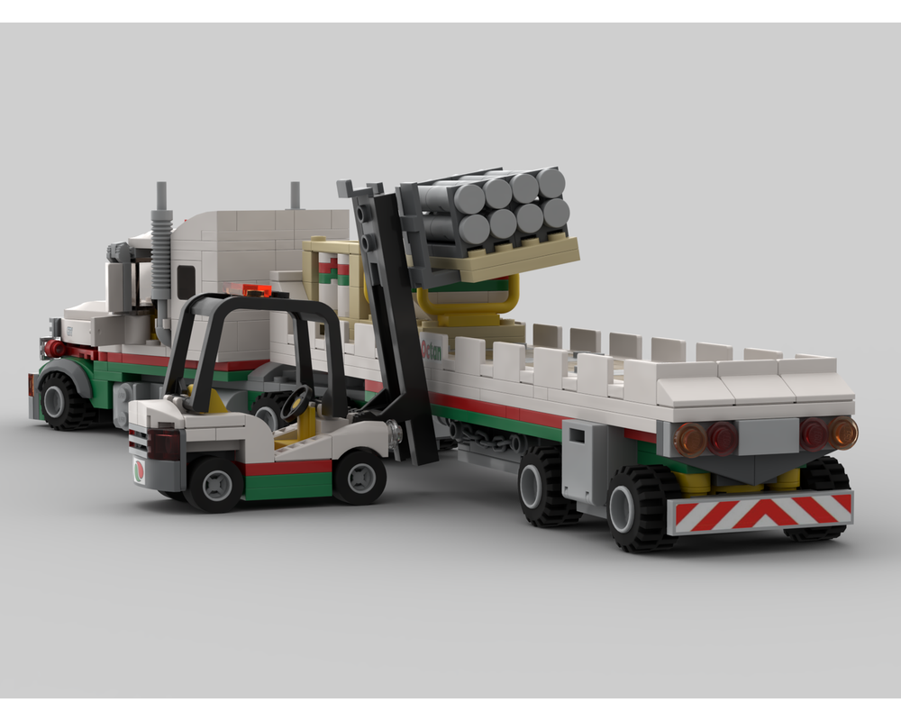 Lego Moc Octan Truck And Flatbed Trailer By Haulingbricks Rebrickable