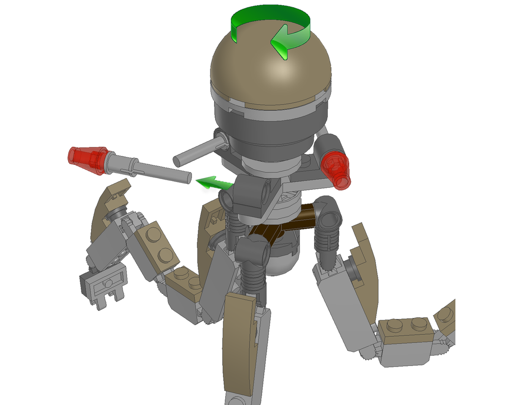 Lego Moc Octuptarra Tri Droid By Jackman26s Rebrickable Build With Lego