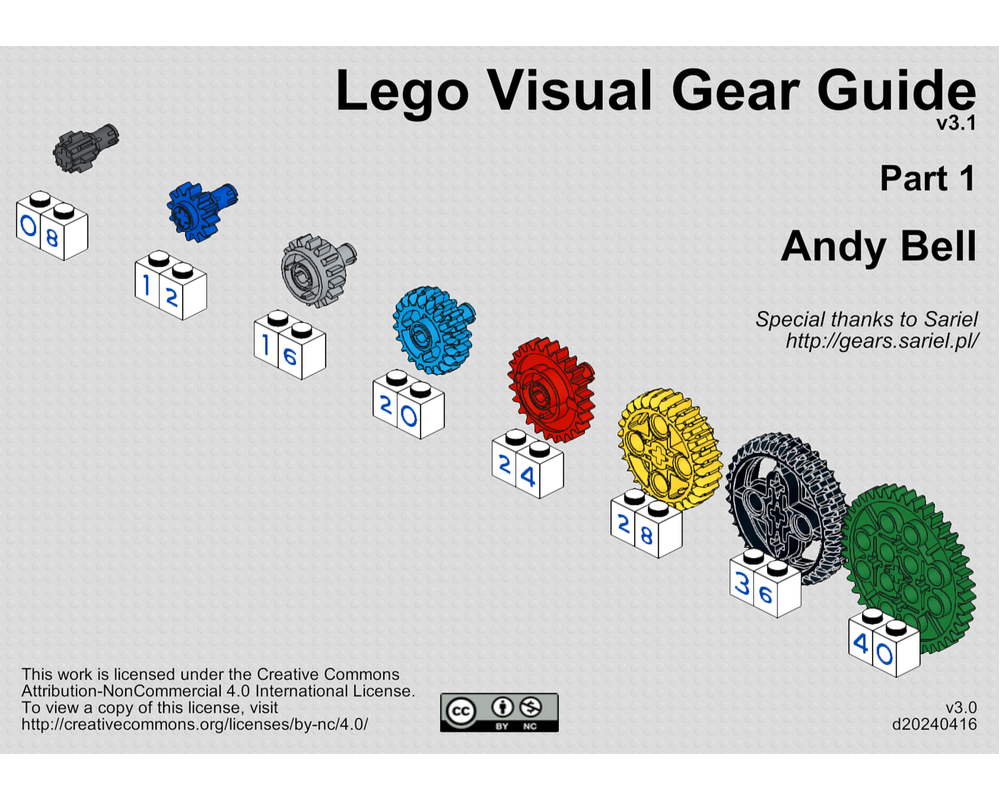 LEGO MOC Visual Gear Guide v3 by andybell | Rebrickable - Build with LEGO