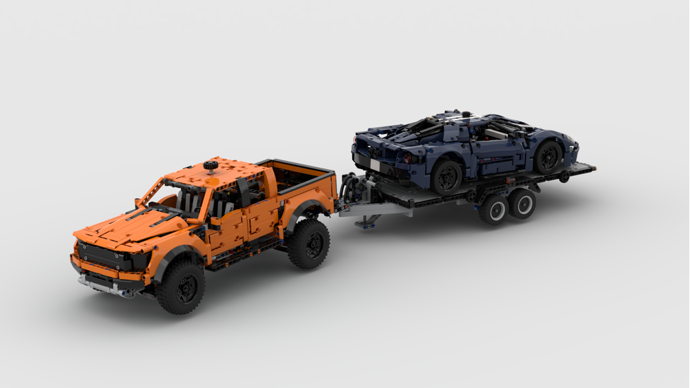 LEGO MOC Car Trailer Ford Raptor (42126) with the Fordt GT (42154) on ...