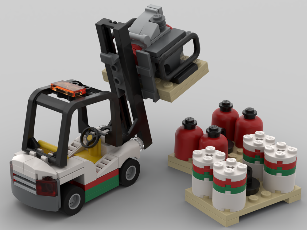 Lego Moc Octan Forklift By Haulingbricks Rebrickable Build With Lego