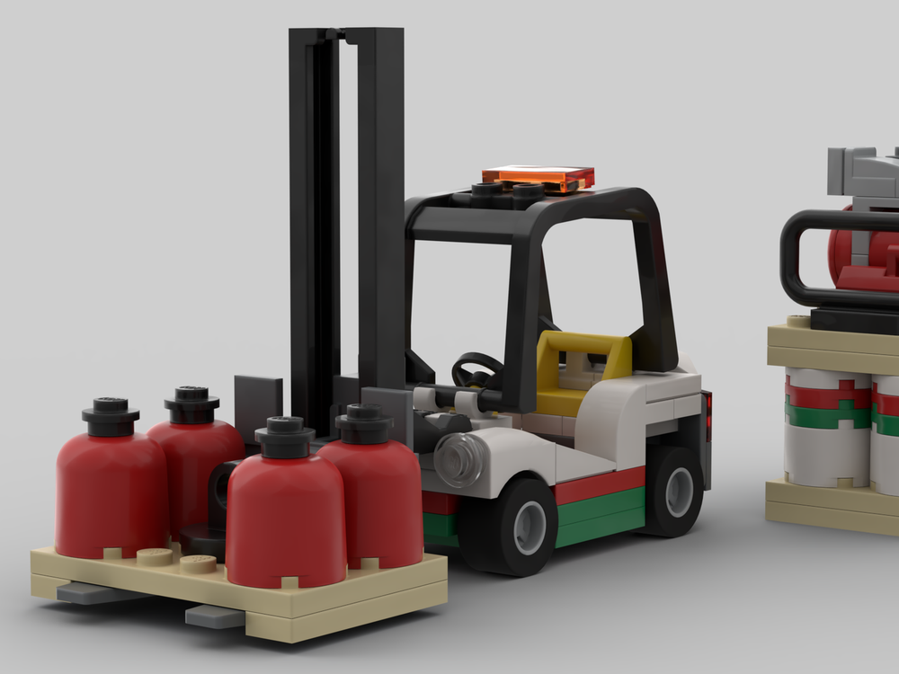 Lego Moc Octan Forklift By Haulingbricks Rebrickable Build With Lego