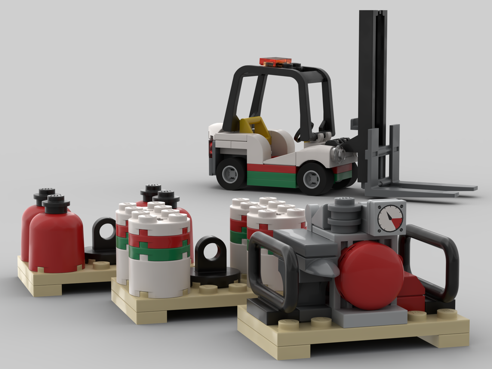 Lego Moc Octan Forklift By Haulingbricks Rebrickable Build With Lego