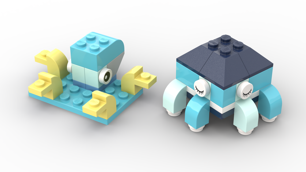 LEGO MOC 11011 Squid and octopus by Lenarex | Rebrickable - Build with LEGO