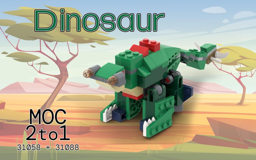 LEGO MOC Dinosaur by AresBuilds | Rebrickable - Build with LEGO