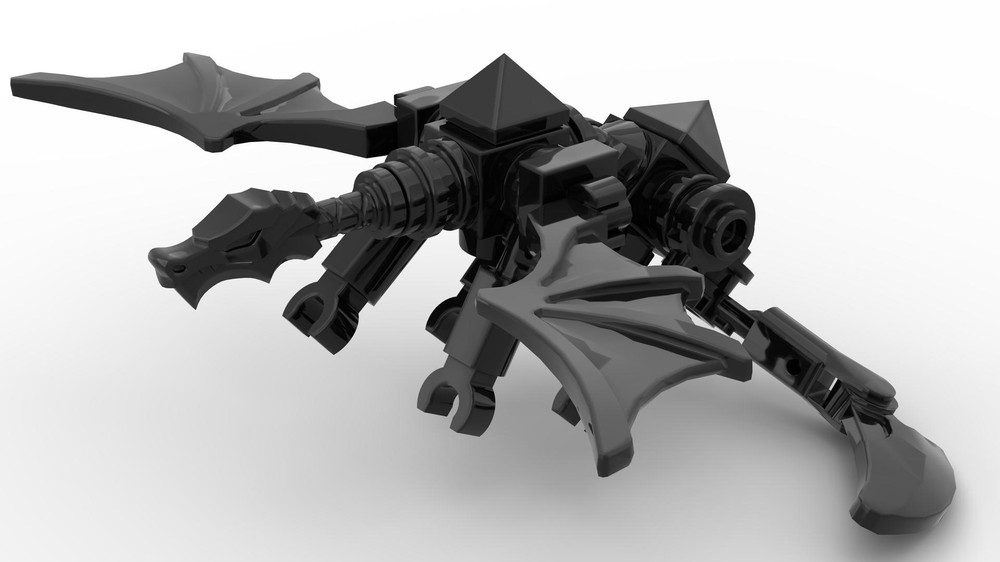 LEGO MOC Nano Black Dragon by Dujk | Rebrickable - Build with LEGO