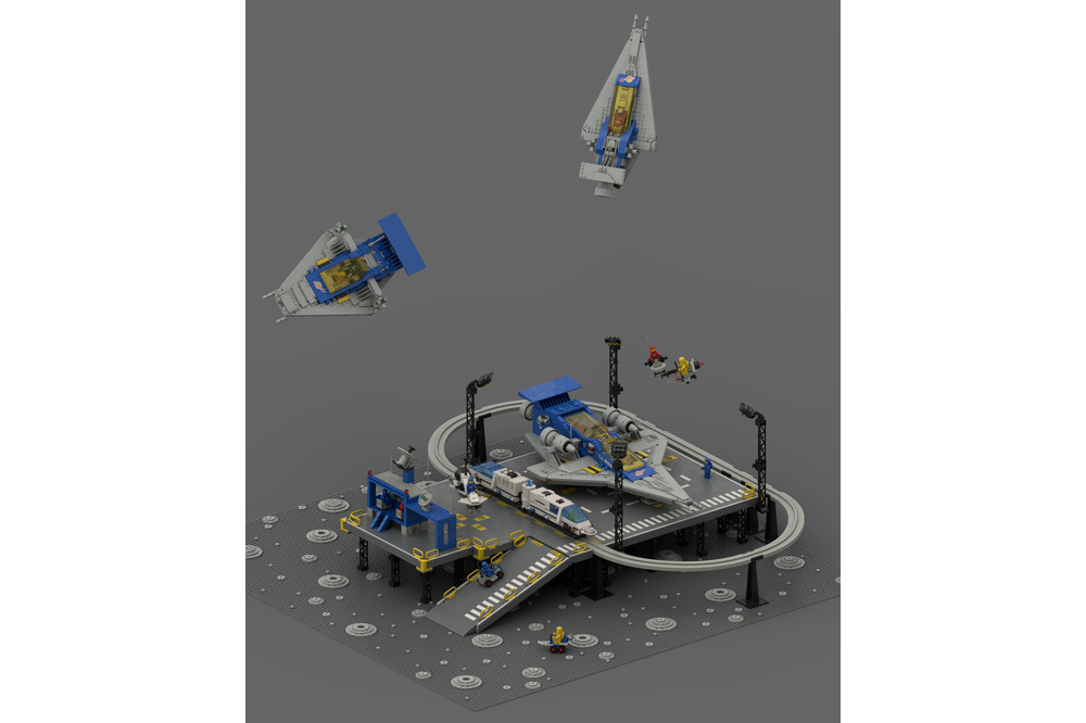 Lego Moc Space Landing Pad With Monorail Bigger By Bernd Das Brot