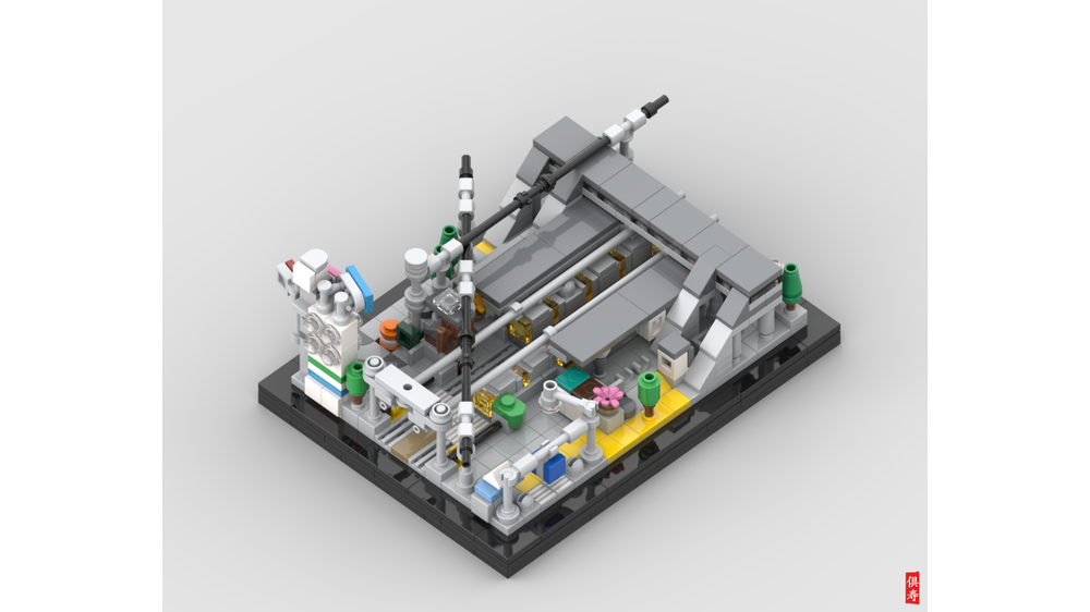 LEGO MOC Micro Worlds: Japanese train station I by Kenjanoishi ...