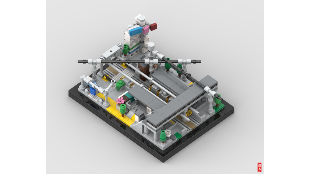 LEGO MOC Micro Worlds: Japanese train station I by Kenjanoishi ...