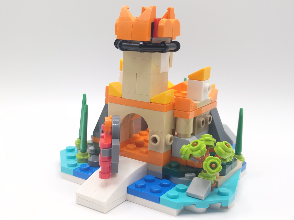 Lego Moc 40593 Orange Castle By Dafeld Rebrickable Build With Lego