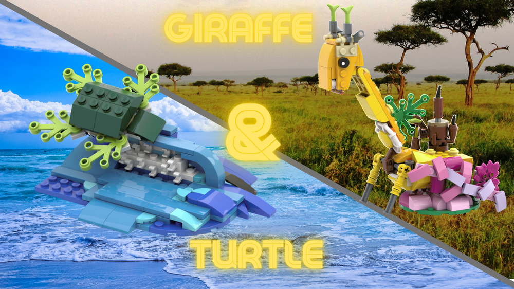 LEGO MOC Turtle and giraffe by MESsemble | Rebrickable - Build with LEGO