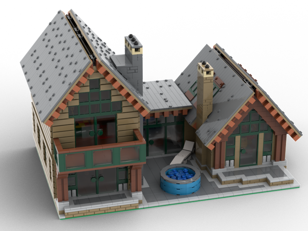 LEGO MOC The Retreat - Luxury Woodland Lodge Cabin Modular by ...