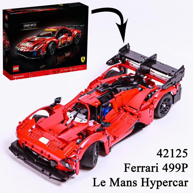 LEGO MOC Ferr ari 499P Hypercar (42125 Ferr ari 488 GTE c-model) by ...