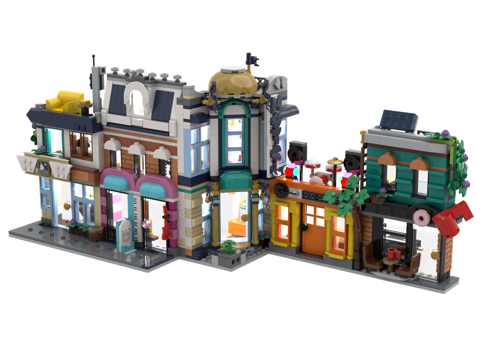 Lego Moc Main Street Nook By Theastralj Rebrickable Build With Lego