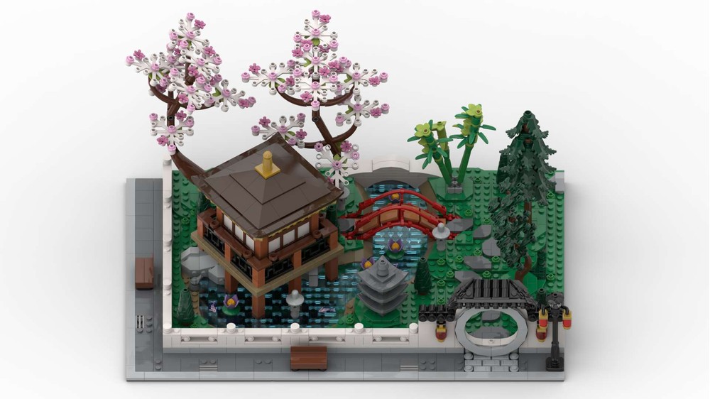 Lego Moc 10315 Tranquil Modular Garden By Patbrickx Rebrickable