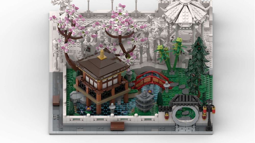 Lego Moc 10315 Tranquil Modular Garden By Patbrickx Rebrickable