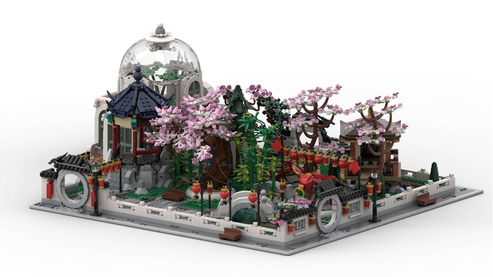 Lego Moc 10315 Tranquil Modular Garden By Patbrickx Rebrickable