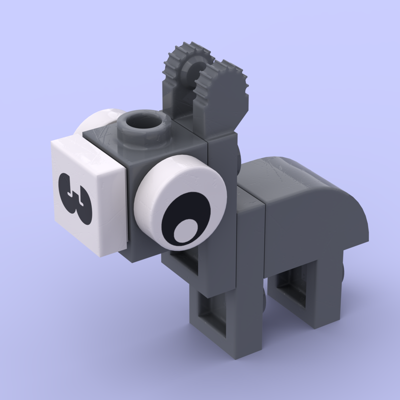 LEGO MOC Donkey by snugglepanda | Rebrickable - Build with LEGO