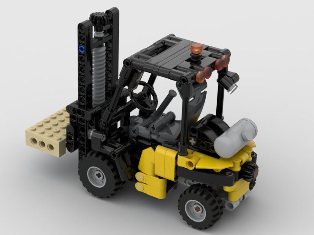 Lego Moc Mini Forklift By Artemisovsky Rebrickable Build With Lego